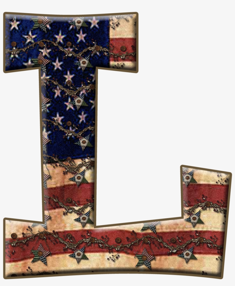 Ge Capital Letter L - American Flag Alphabet L Transparent PNG ...