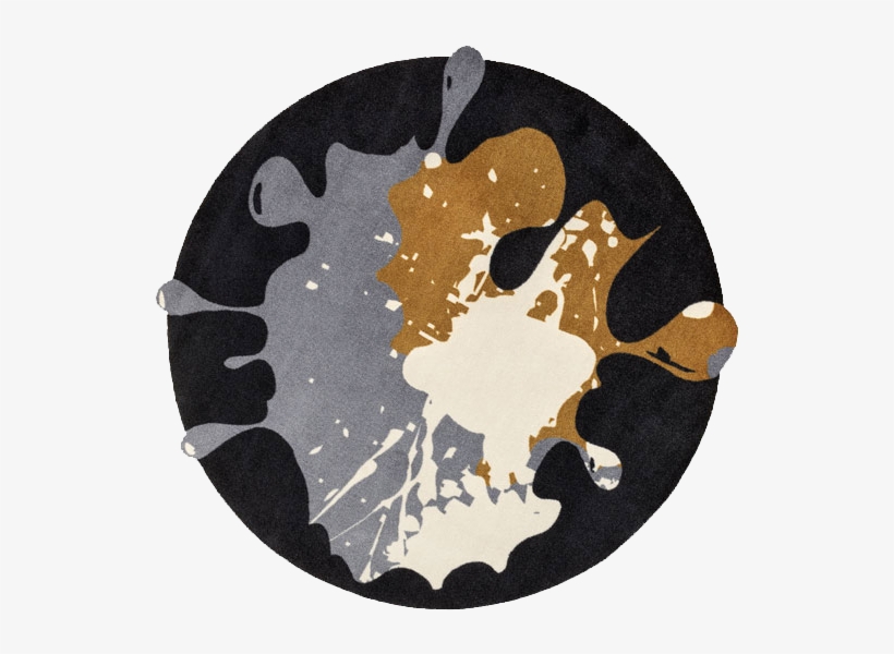 Circle Blob Black - Circle Blob Door Mat, Grey, 150 Cm, Door Mats ...