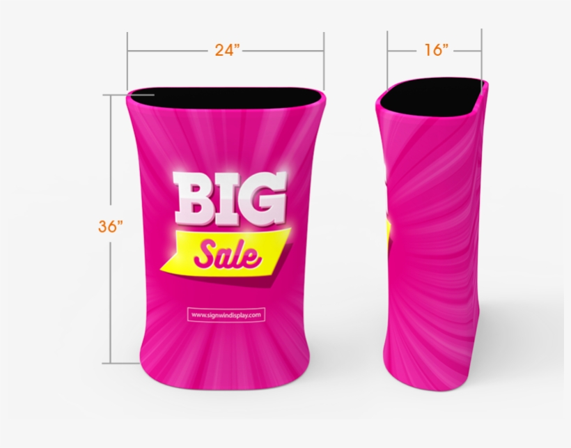 Trapezoid Display Counter With Designed Graphic - Trapezoid Transparent ...