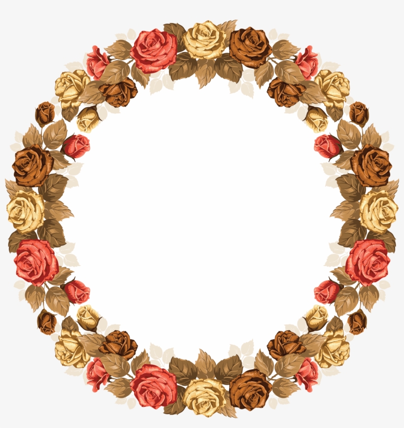 Vintage Roses Frame - Vector Graphics Transparent PNG - 1980x2000 ...