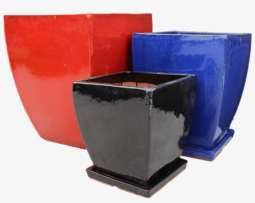 Glazed Curved Milan Square Pot Transparent PNG - 1000x1000 - Free ...