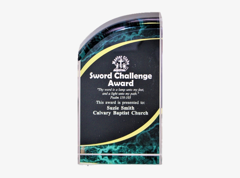 Sword Challenge Award - Commemorative Plaque Transparent PNG - 315x542 ...