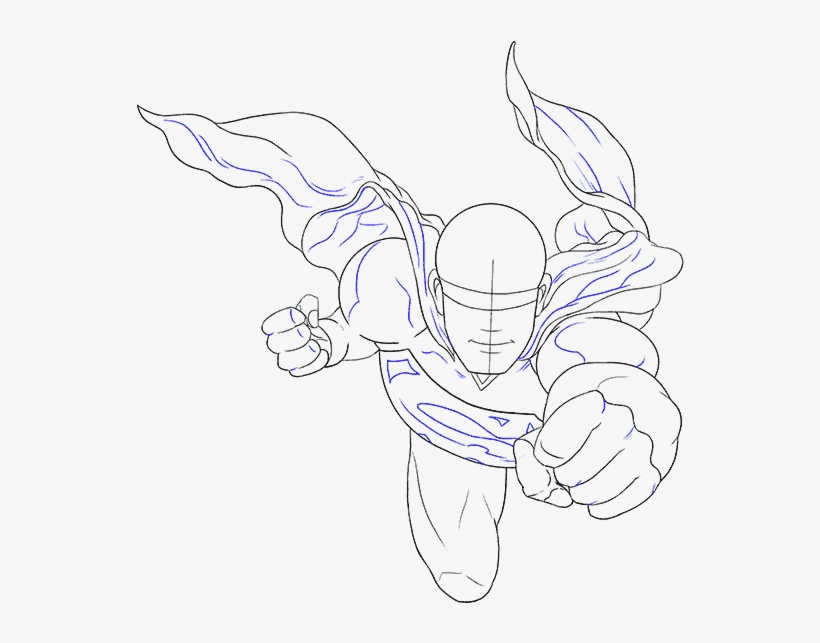 Superman Flying Pencil Drawings