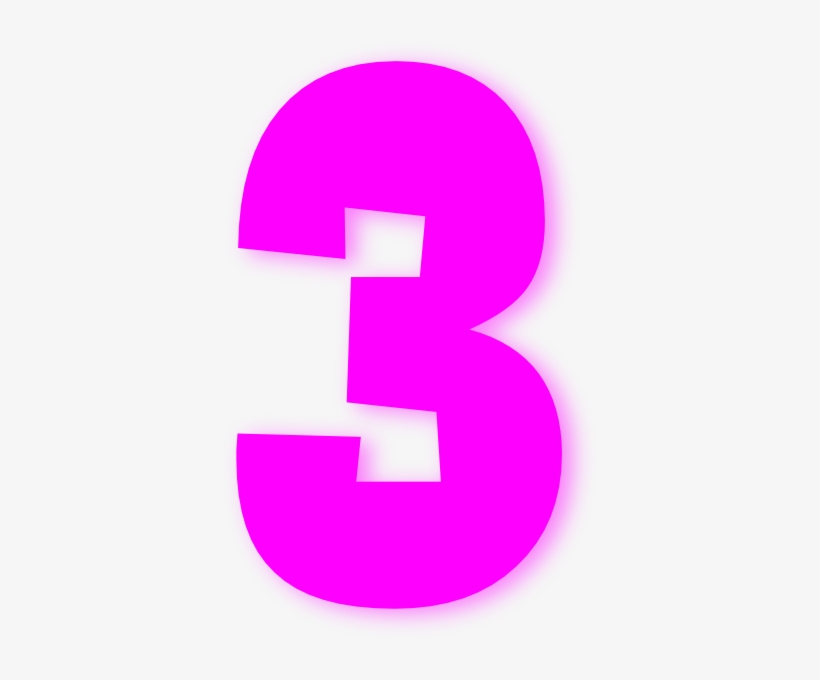Kids Number Bright Hot Pink Clip Art At Clkercom Vector - Hot Pink ...