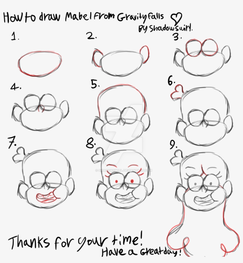 How To Draw Mabel From Gravity Falls - Gravity Falls Drawing Guide ...
