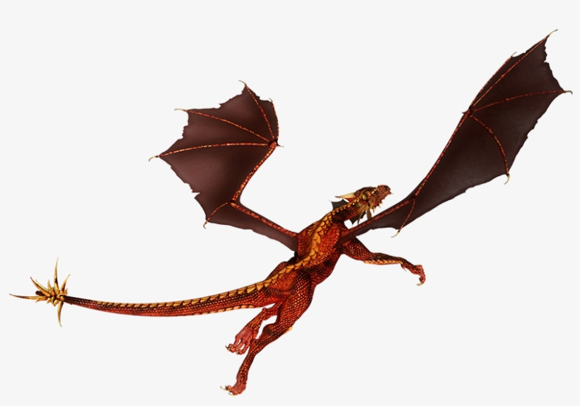 Flying Dragon Red - Red Dragon Flying No Background Transparent PNG ...