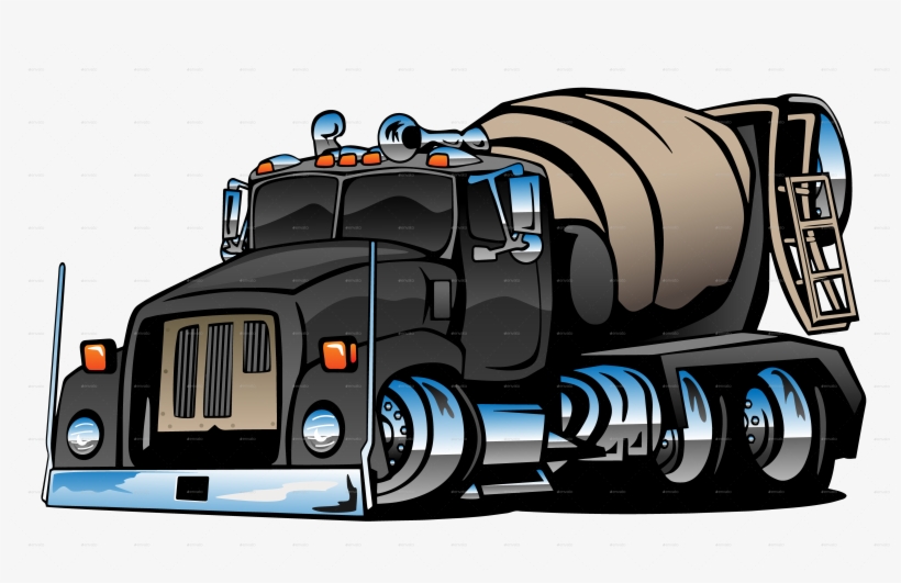 Cementtruck Cementtruck - Cement Mixer Truck Cartoon Transparent PNG ...