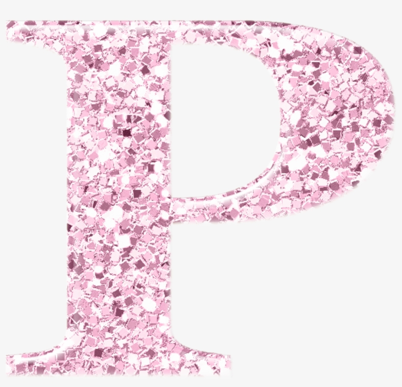The Letter B In Pink Glitter