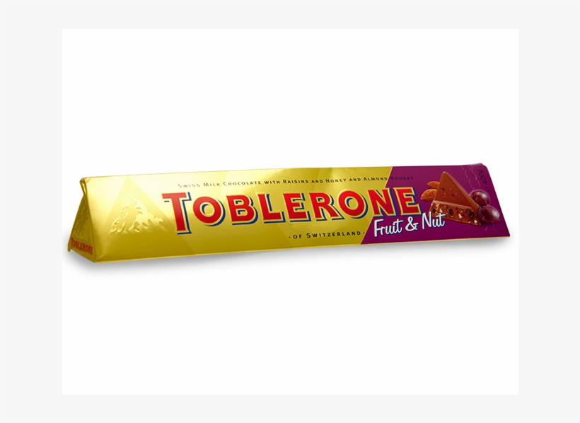Toblerone Fruit & Nut 400g - Toblerone Fruit & Nut 400g Transparent PNG ...
