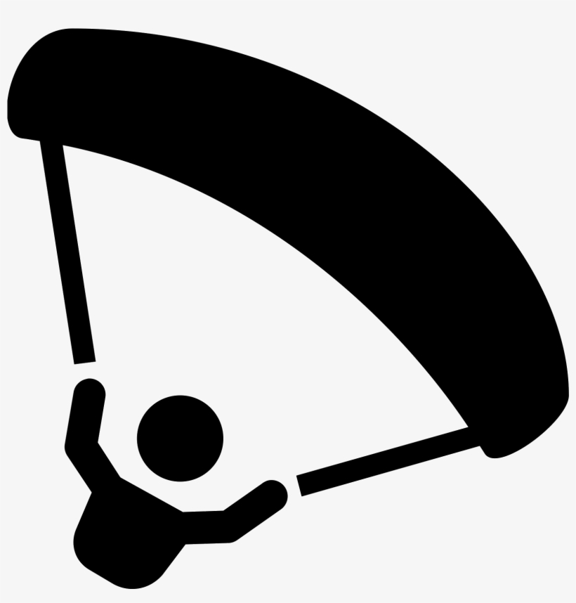 A Paragliding Symbol Is Represented With A Big Piece - Paragliding Icon ...