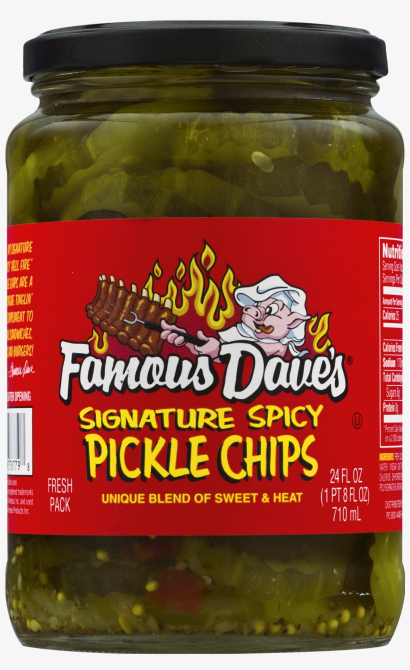 Famous Dave's Signature Spicy Pickle Spears - 24 Oz Transparent PNG ...