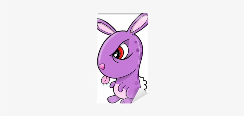 Tough Purple Bunny Rabbit Vector Illusration Wall Mural - Rabbit ...