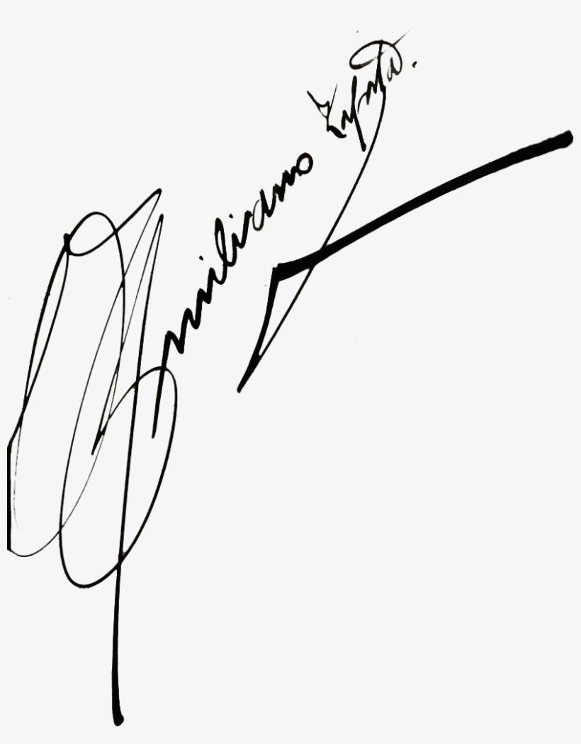 Firma De Emiliano Zapata Transparent PNG - 826x1018 - Free Download on ...