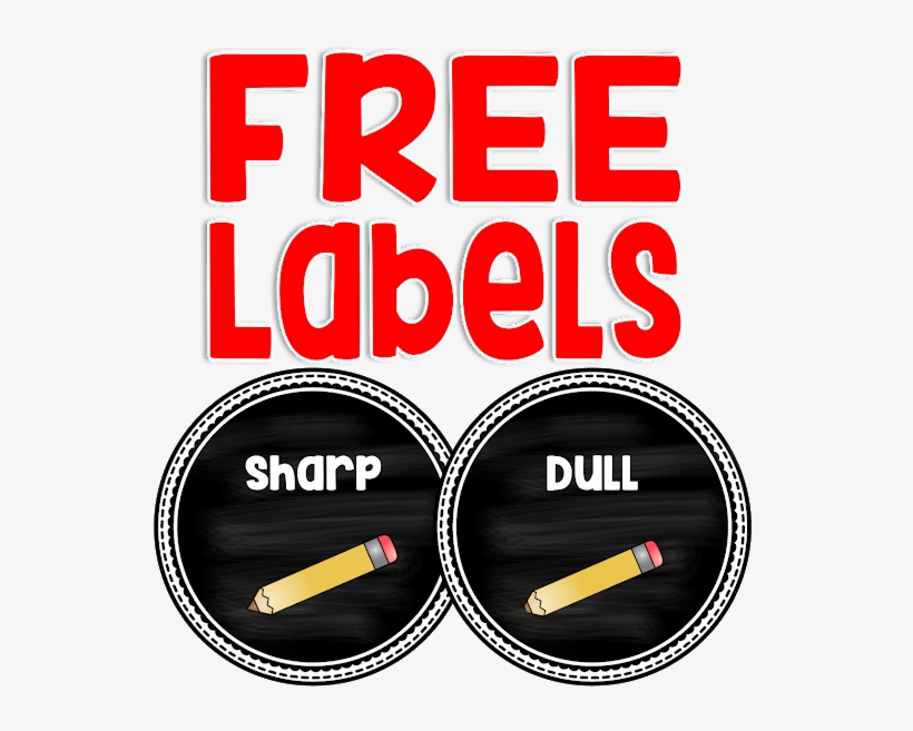 Pencil Cup Dull And Sharp Labels Free - Pencil Transparent PNG ...