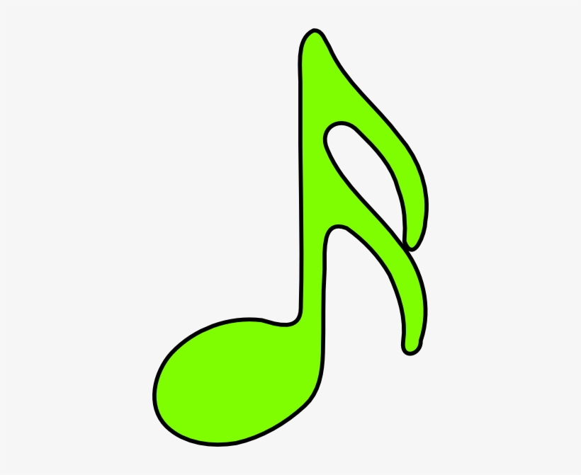 Sixteenth Note Lime Green - Lime Green Music Notes Transparent PNG ...