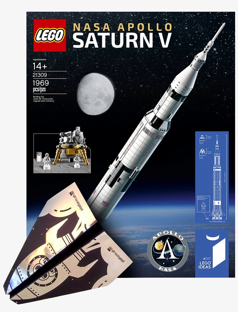 Smiley Face - Lego Nasa Apollo Saturn V Transparent PNG - 1902x2384 ...
