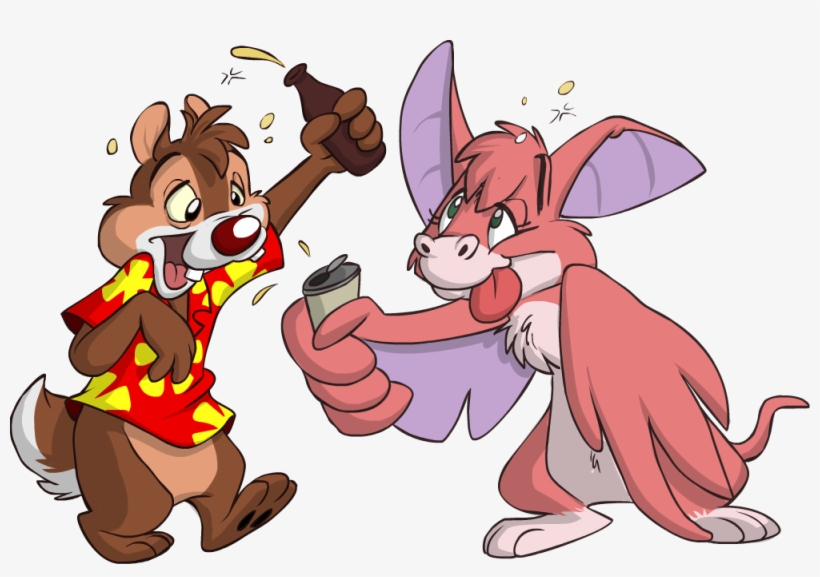 Tipsy Dale And Foxglove - Cartoon Transparent PNG - 1000x656 - Free ...