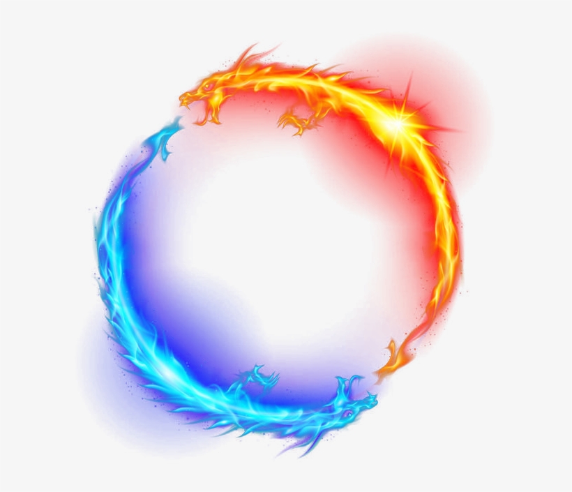 Download Dragon Fire Ice Light Circle Yellow Blue Magic Ftestick - Ring ...
