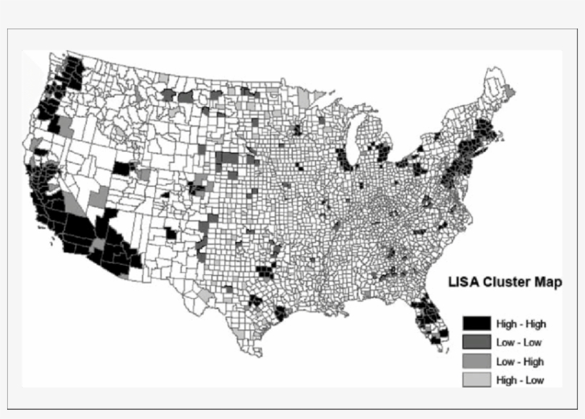 Moran Significance Map Of Dependent Variable - Indicators Of Spatial ...
