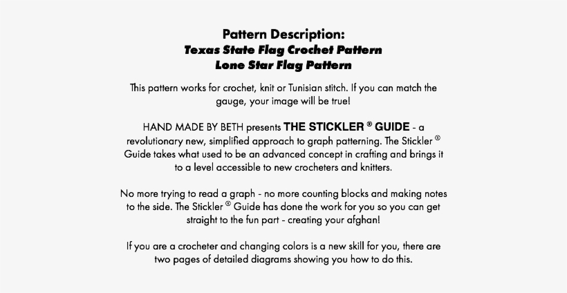 Texas State Flag Crochet Pattern Lone Star Flag Pattern - Crochet ...