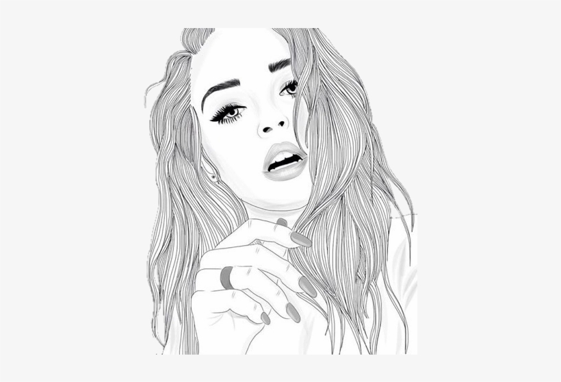 Girl Outline Transparent PNG - 480x477 - Free Download on NicePNG