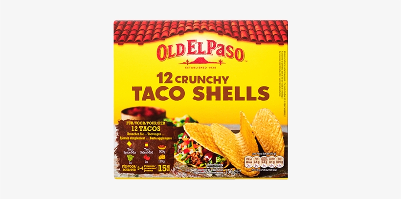 12 Crunchy Taco Shells 156 G - Extra Mild Fajita Kit Transparent PNG ...