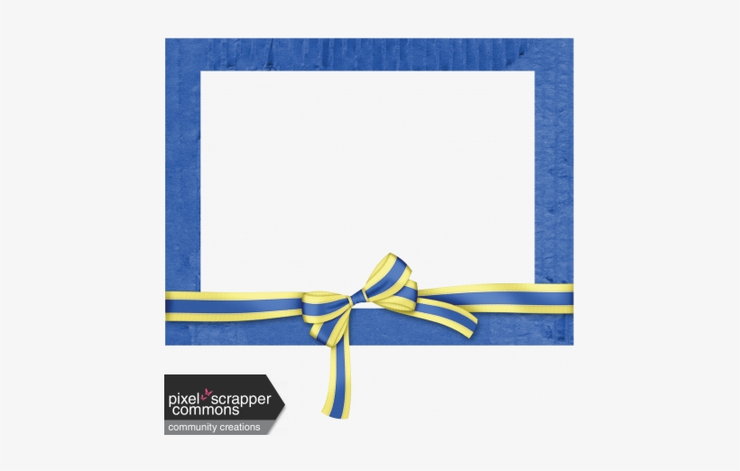 Earth & Sky Frame - Yellow And Blue Ribbon Frame Transparent PNG ...