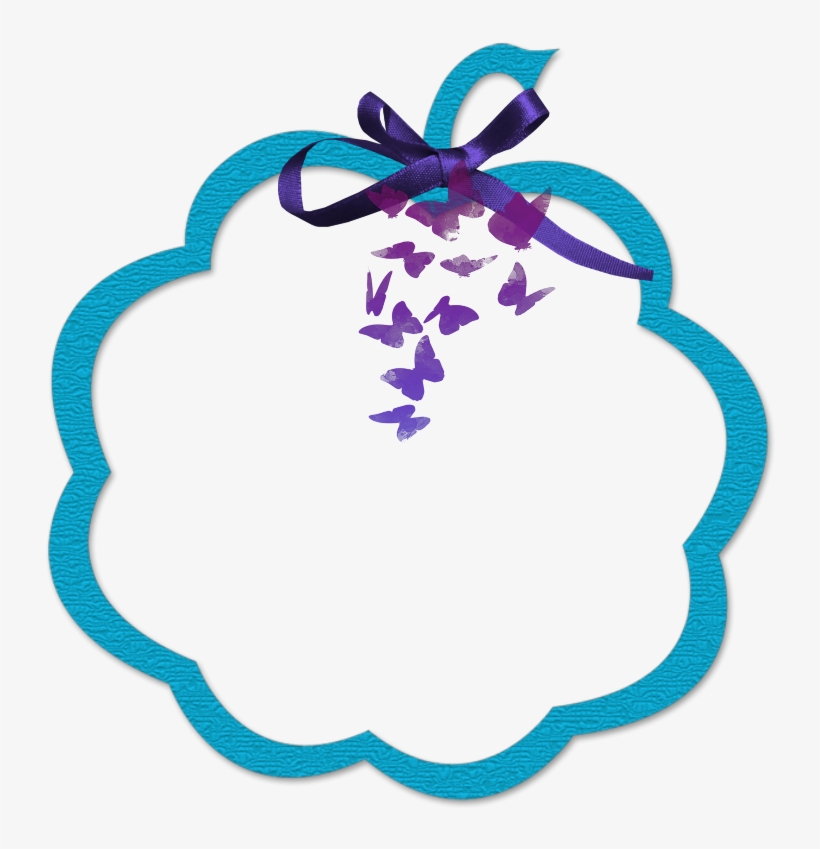 Mq Purple Ribbon Frame Frames Border Borders - Portable Network ...