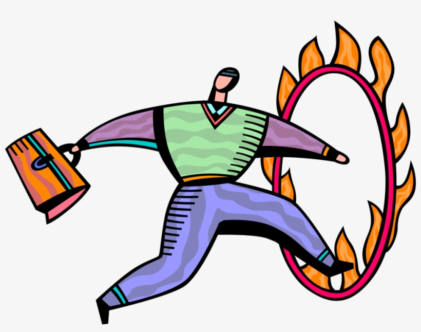 Vector Illustration Of Undaunted Fearless Businessman Transparent PNG ...