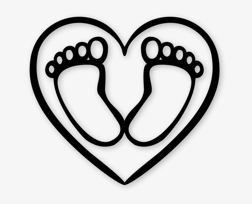 Little Feet Heart Doodle - Heart Transparent PNG - 671x600 - Free ...