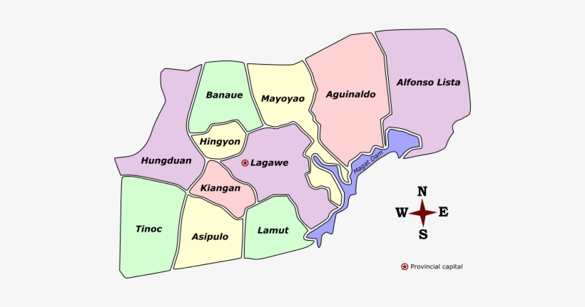 Ifugao Labelled Map - Map Of Ifugao Province Transparent PNG - 500x351 ...