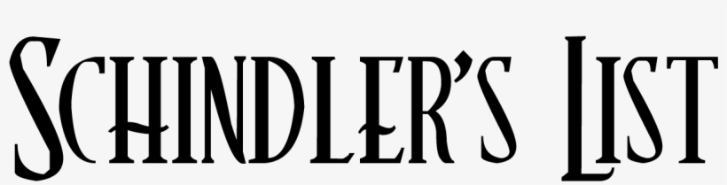 Schindler's List - Schindler's List Logo Transparent PNG - 1200x300 ...