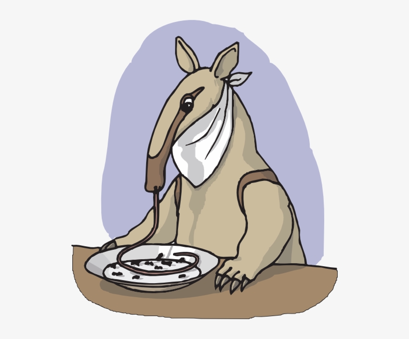 How To Set Use Anteater Eating From A Plate Svg Vector - Anteater ...