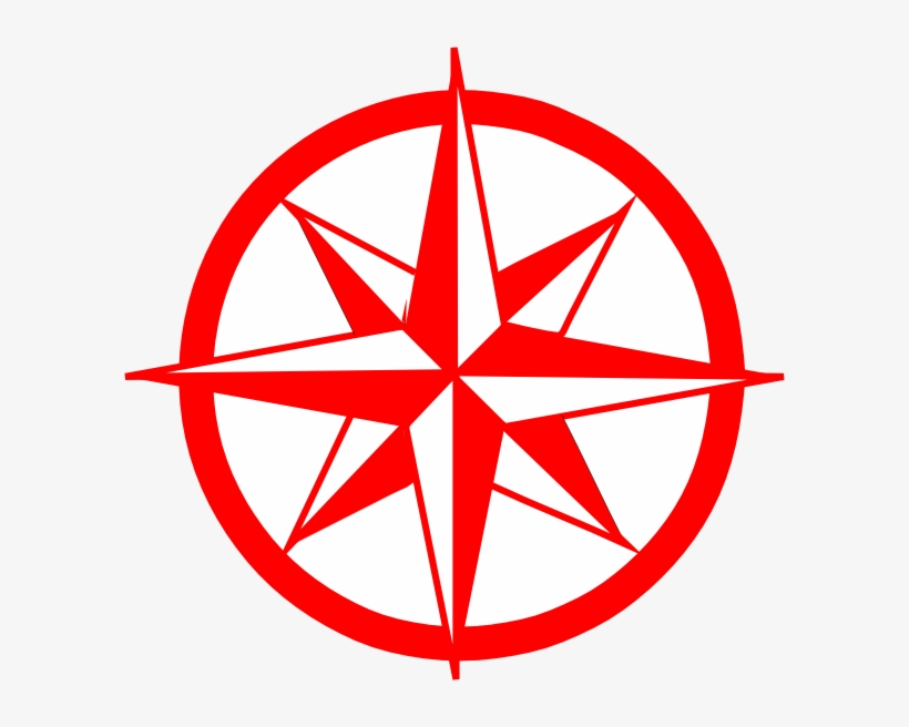 Red Compass Clip Art At Clker - Compass Rose Transparent PNG - 600x576 ...
