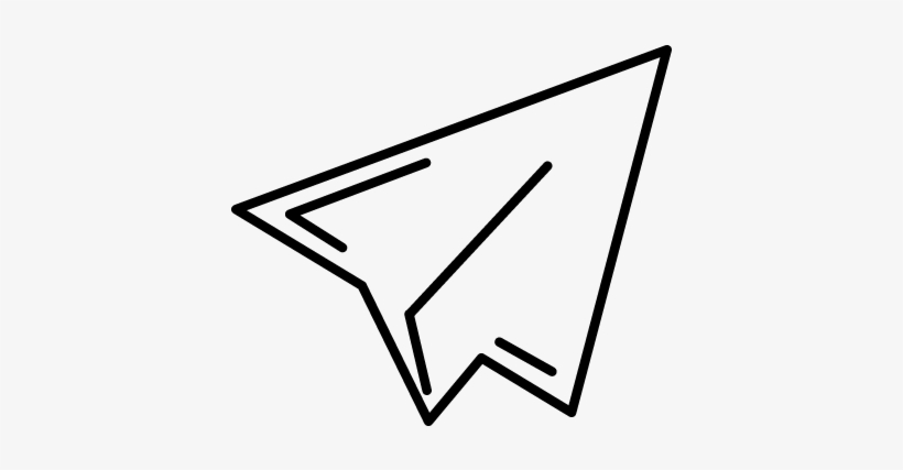 Paper Airplane Outline Vector - Airplane Outline Transparent PNG ...