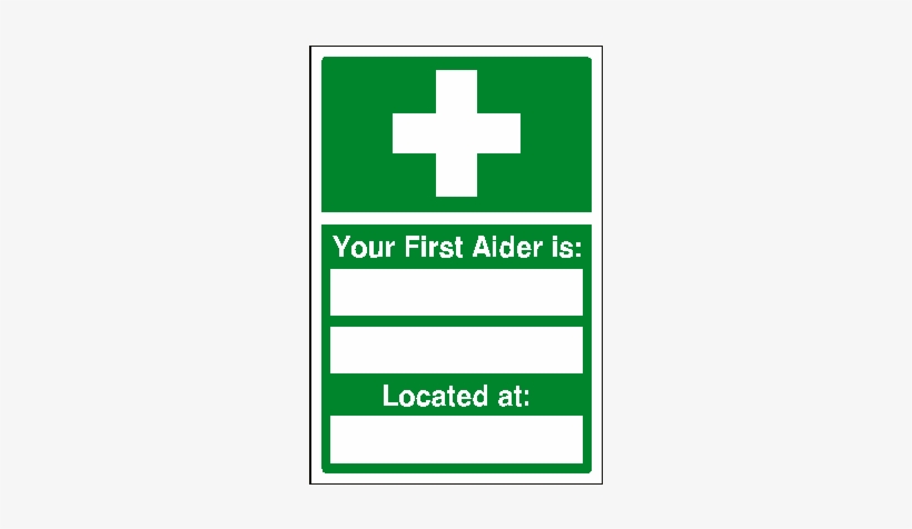 Download First Aider Location Sign - First Aid Sign - HD Transparent ...