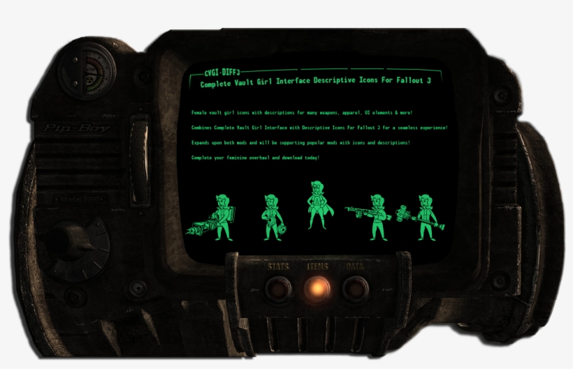 Complete Vault Girl Interface Descriptive Icons For - Fallout 4 Vault ...