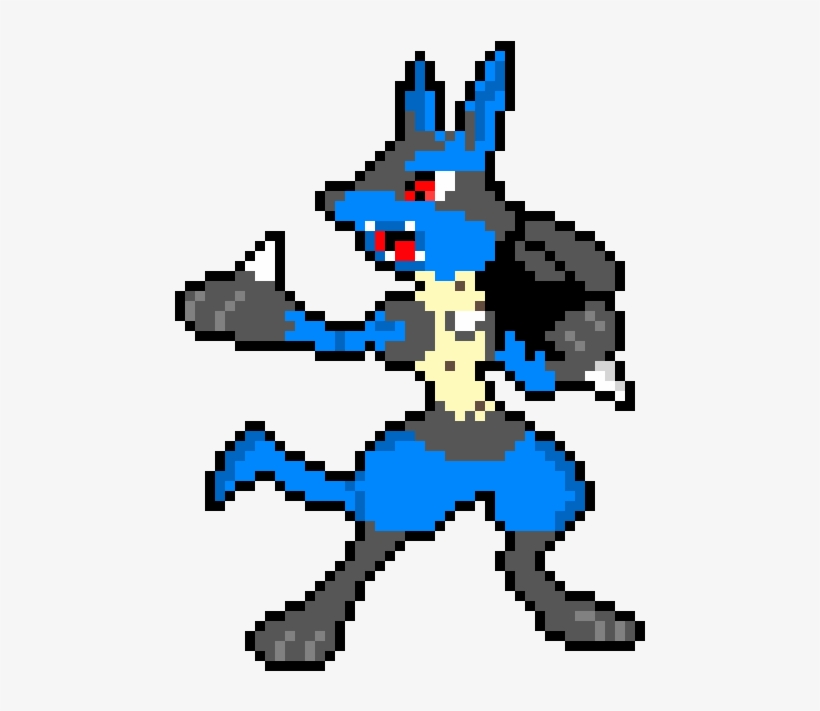 Download Lucario - Lucario Pixel Art - HD Transparent PNG - NicePNG.com