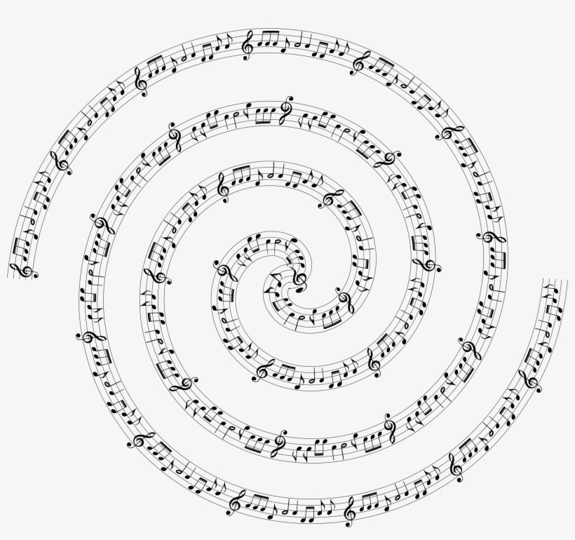 Big Image - Music Note Spiral Png Transparent PNG - 2274x2026 - Free ...