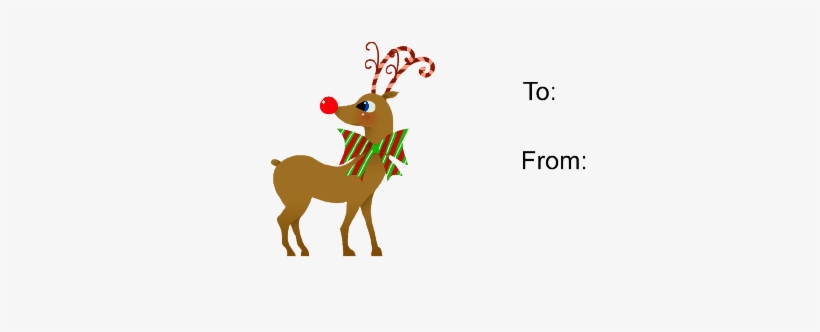 Reindeer Gift Tag - Printable Christmas Tags Reindeer Transparent PNG ...