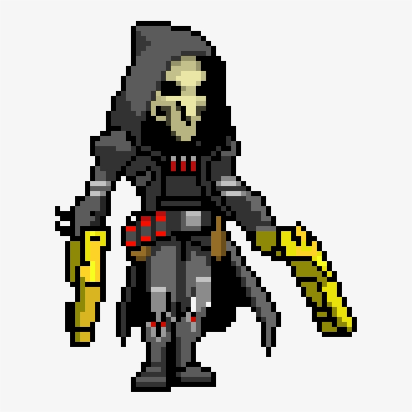 Reaper From Overwatch - Overwatch Pixel Spray Grid Transparent PNG ...