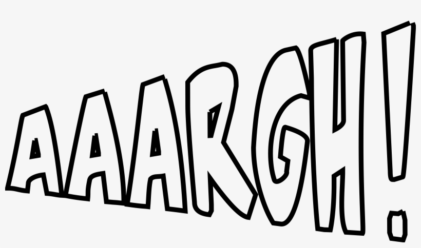 This Free Icons Png Design Of Aaargh Outlined - Scream Onomatopoeia ...