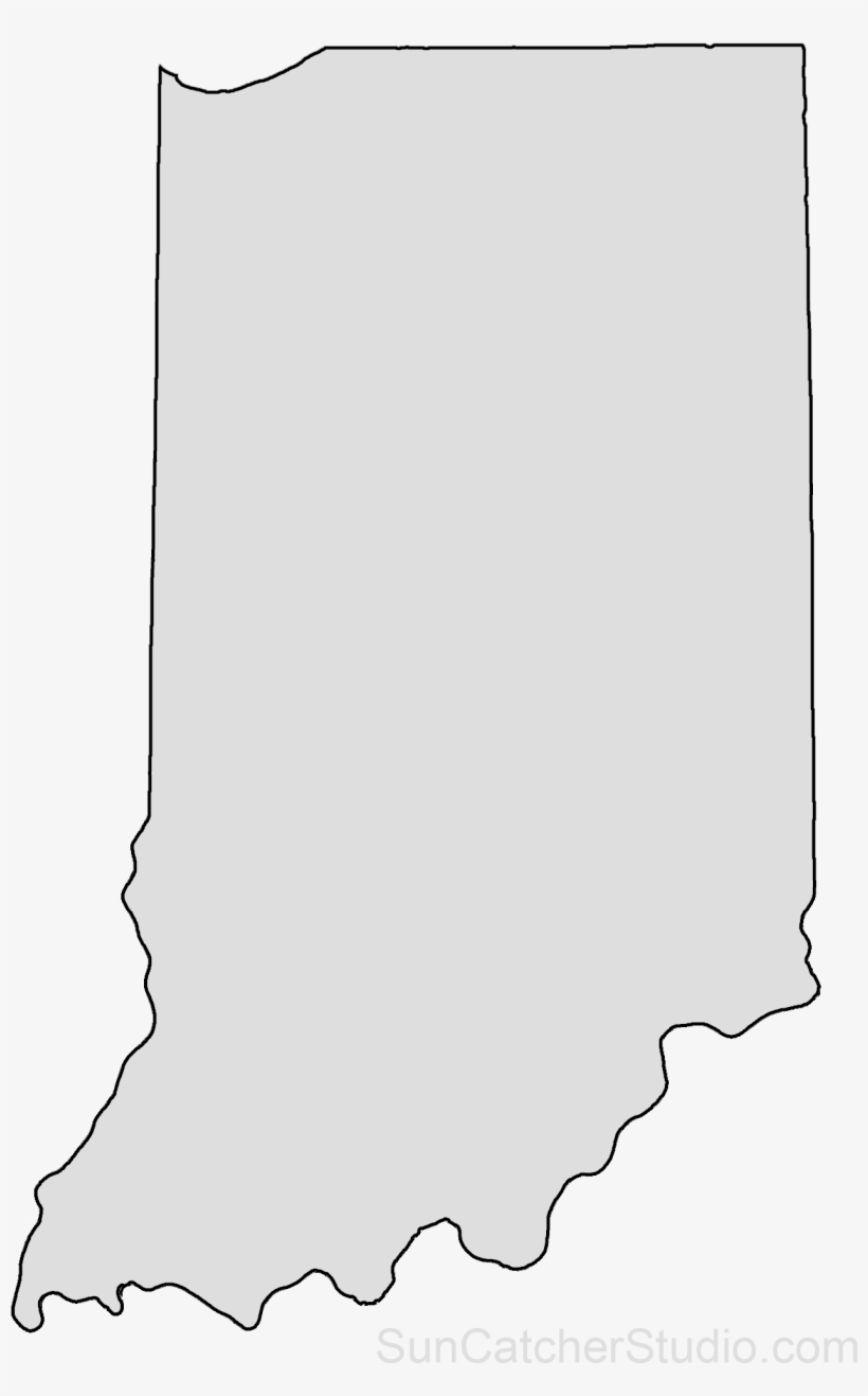 Download Indiana Map Outline Png Shape State Stencil Clip Art - Indiana ...