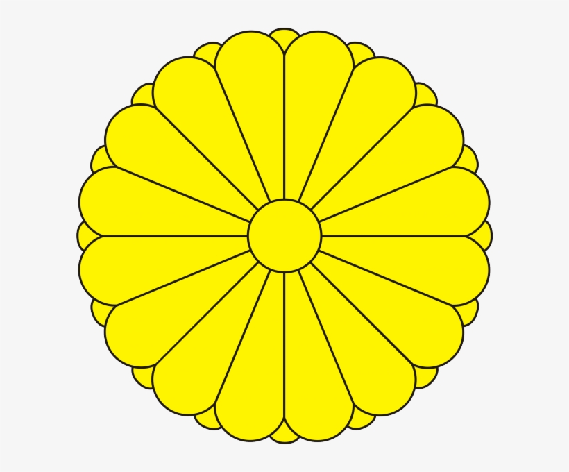 Yellow Flower Clipart Japanese - National Emblem Of Japan Transparent ...