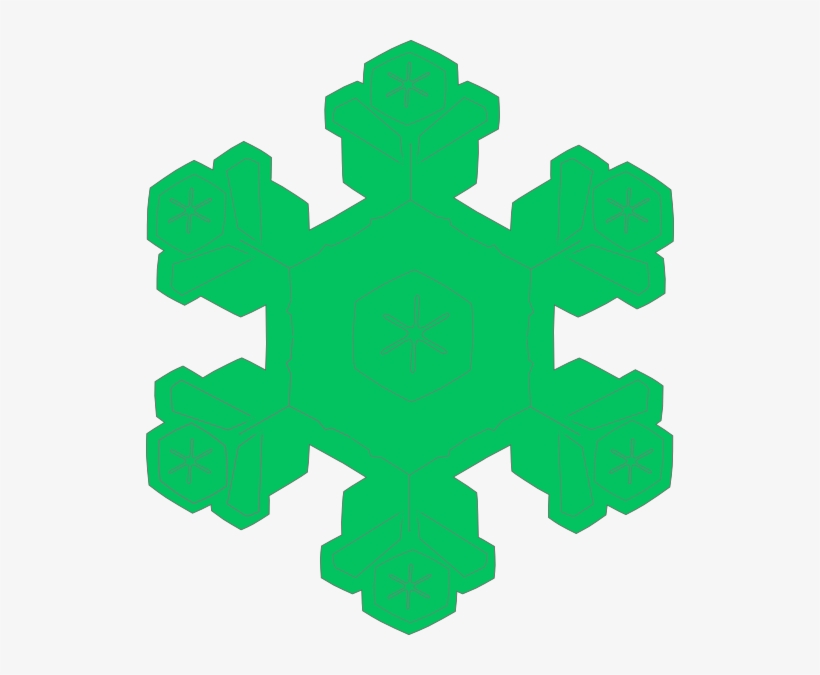 Green Snowflake Clip Art At Clker Com Vector Clip Art - Snowflake Clip ...