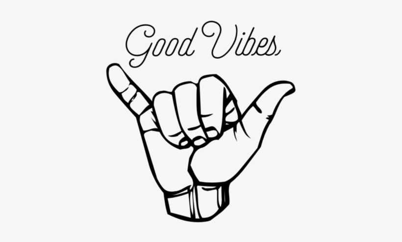 Shaka Good Vibes By - Shaka Drawings Transparent PNG - 436x500 - Free ...
