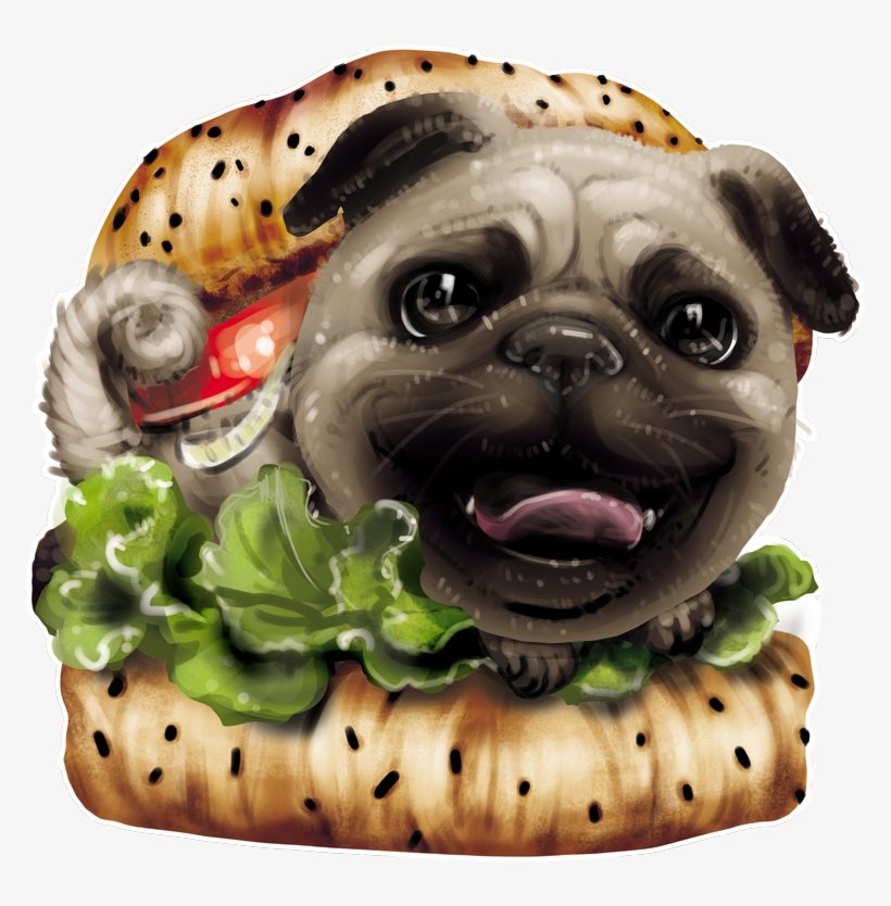 Cute Pugs Art - Pug Transparent PNG - 800x800 - Free Download on NicePNG