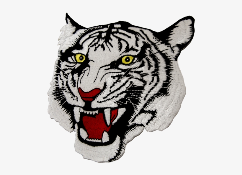 1352 White Tiger Patch 4" - White Tiger Patch Transparent PNG - 600x600 ...