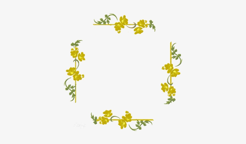 Frame Yellow Flowers - Frame Yellow Flowers Png Transparent PNG ...