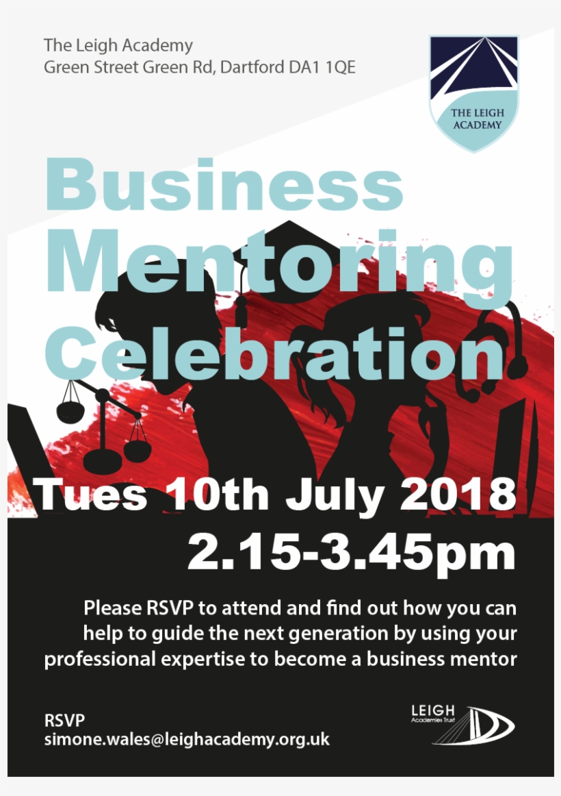 Business Mentoring Celebration At Leigh Academy - Flyer Transparent PNG ...